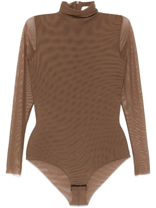 ATU BODY COUTURE Mesh-design Bodysuit - Brown