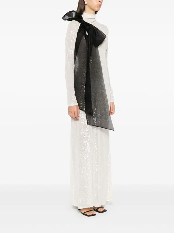 ATU BODY COUTURE Draped-detail Maxi Dress - White