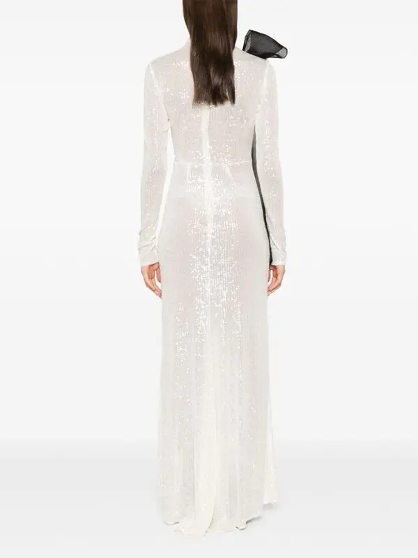 ATU BODY COUTURE Draped-detail Maxi Dress - White