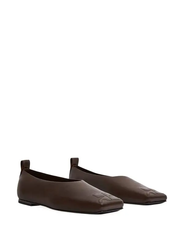 COURREGES Leather Loafers - Brown