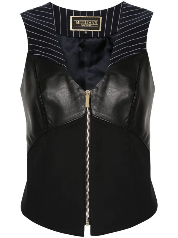 MITILIANE COUTURE Panelled Zipped Vest