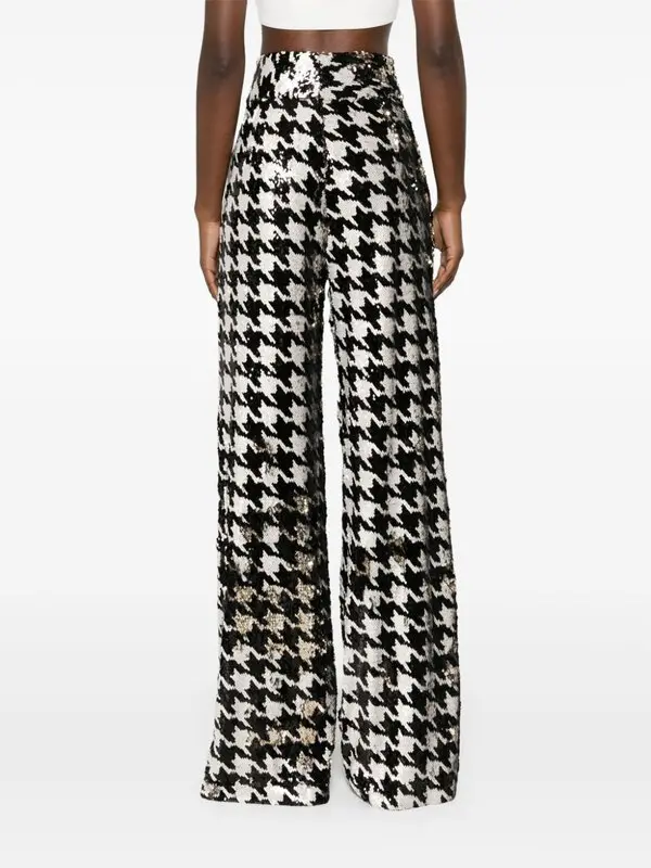 MITILIANE COUTURE Houndstooth-patterned Sequined Trousers