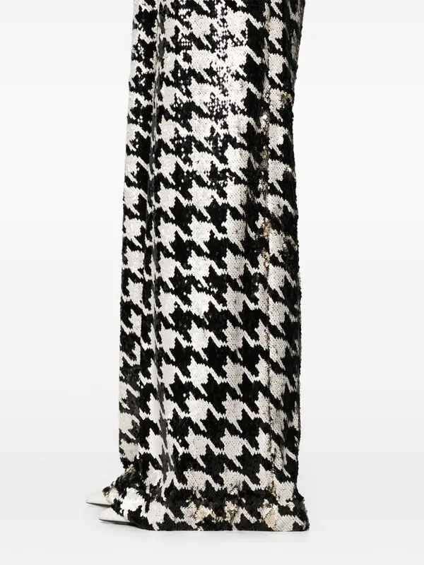 MITILIANE COUTURE Houndstooth-patterned Sequined Trousers