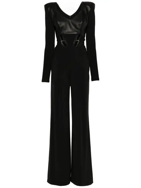MITILIANE COUTURE Piercing-detailing Panelled Jumpsuit - Black