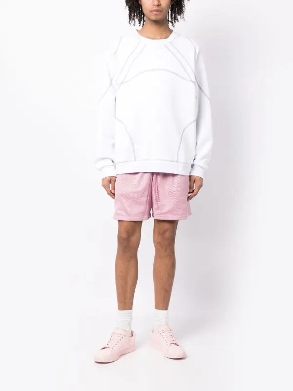 ADVISORY BOARD CRYSTALS Logo-embroidered Mesh Track Shorts