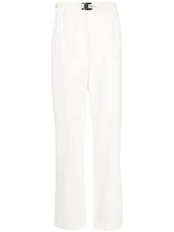 ADVISORY BOARD CRYSTALS Logo-embroidered Work Trousers - White