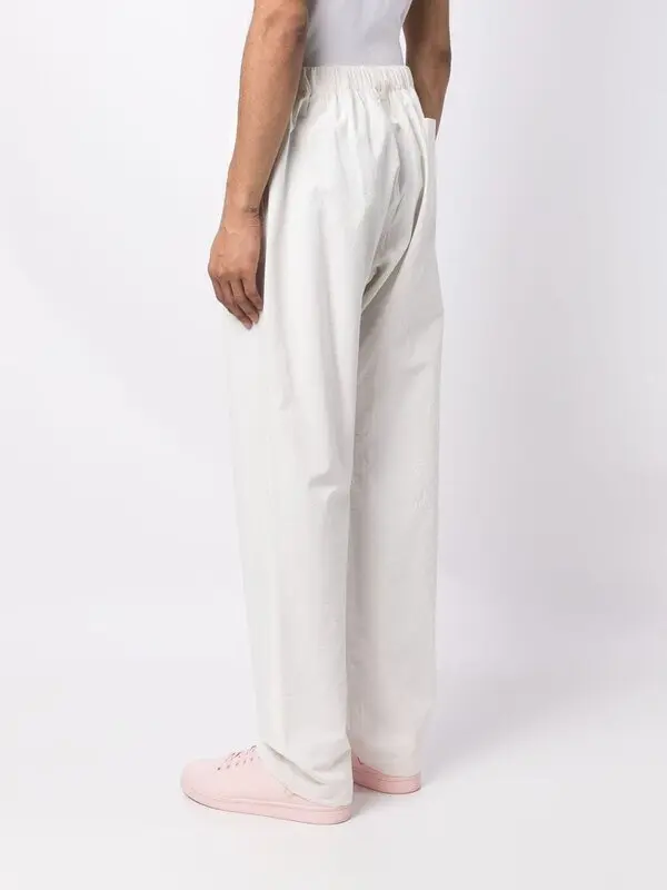 ADVISORY BOARD CRYSTALS Logo-embroidered Work Trousers - White