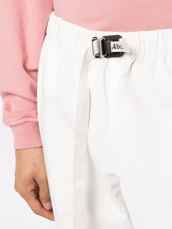 ADVISORY BOARD CRYSTALS Logo-embroidered Work Trousers - White
