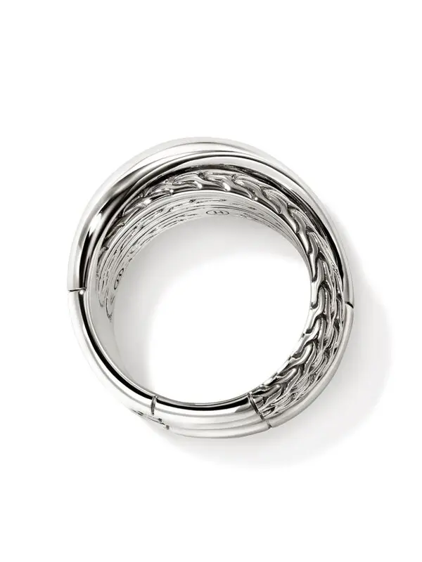 John Hardy Sterling Essential Crossover Ring - Silver
