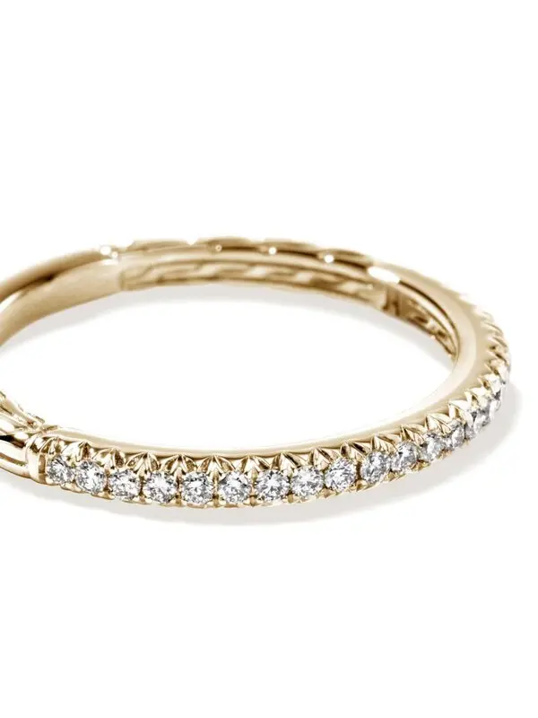 John Hardy 14kt Yellow Jh Essential Diamond Band Ring
