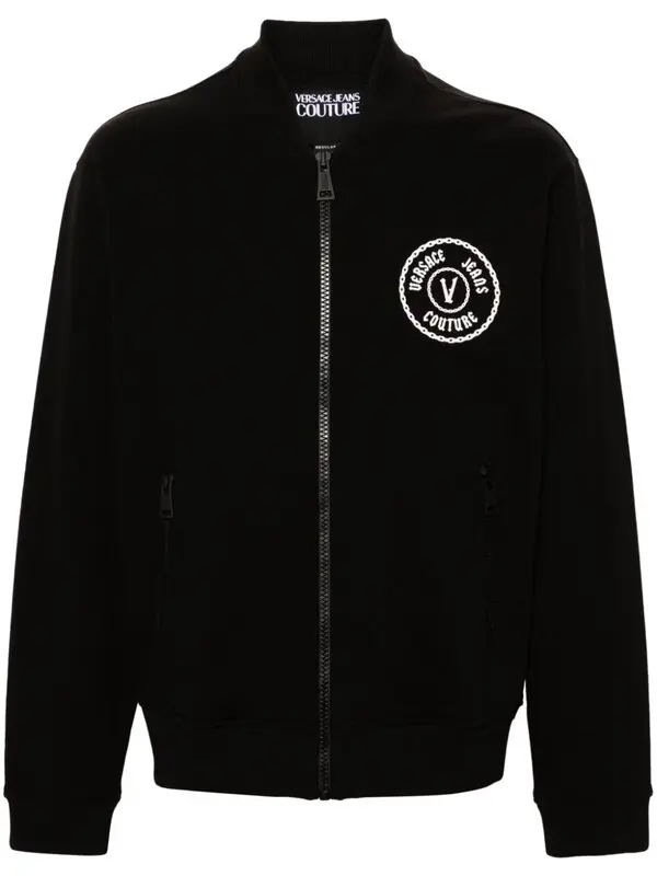 Versace Logo-print Zip-up Sweatshirt