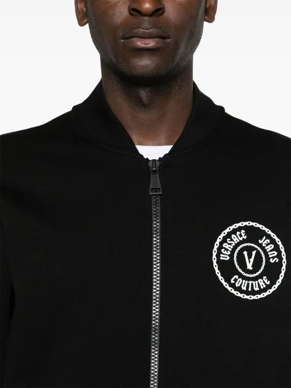 Versace Logo-print Zip-up Sweatshirt