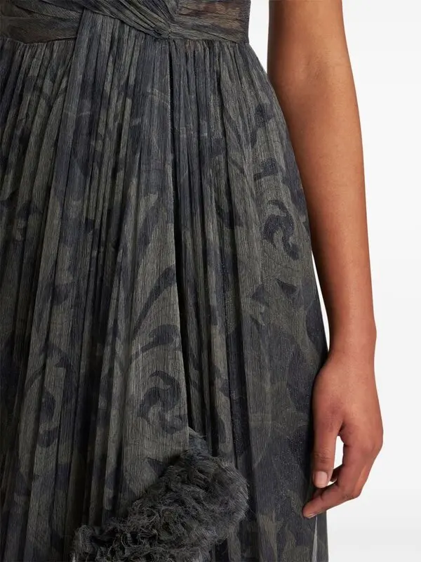 Etro Printed Silk Maxi Dress