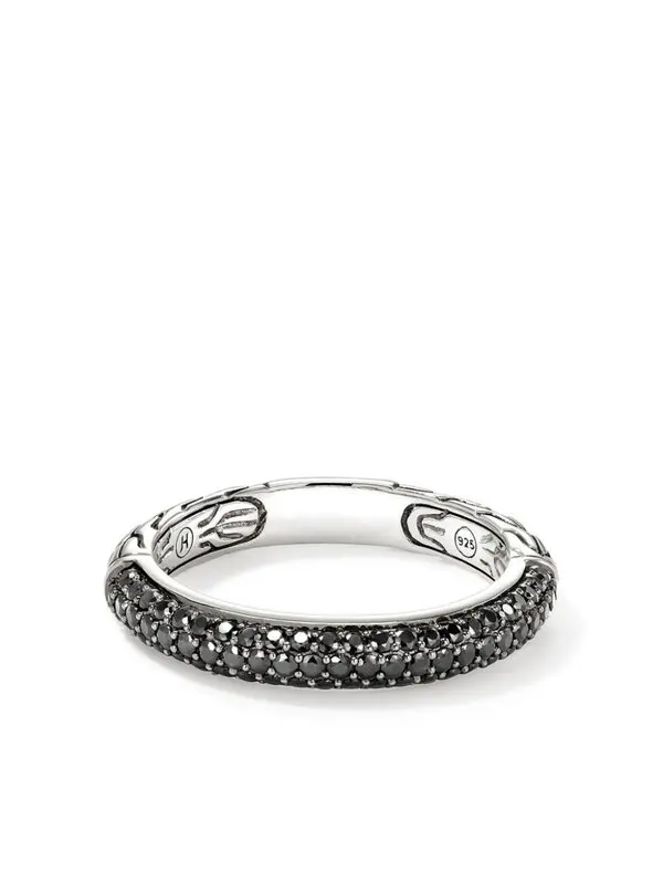 John Hardy Sterling Jh Essential Sapphire Band Ring - Silver