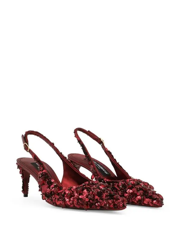 Dolce & Gabbana Crystal-embellished Slingback Pumps
