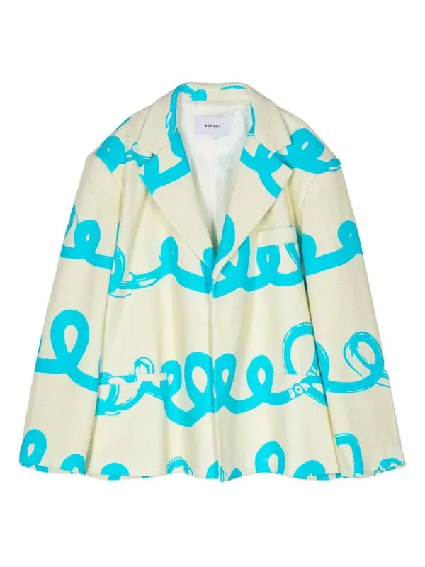 BONSAI Graphic-print Blazer - White