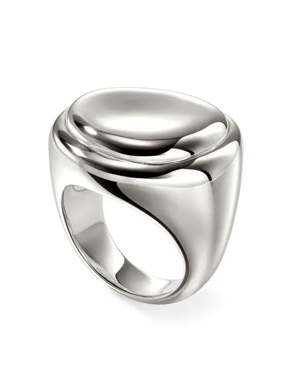 John Hardy Sterling Pebble Signet Ring