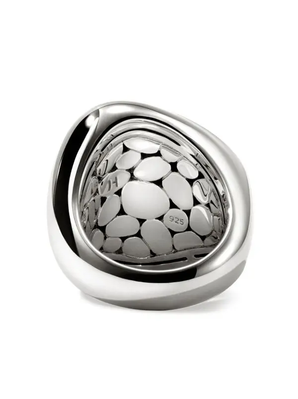 John Hardy Sterling Pebble Signet Ring