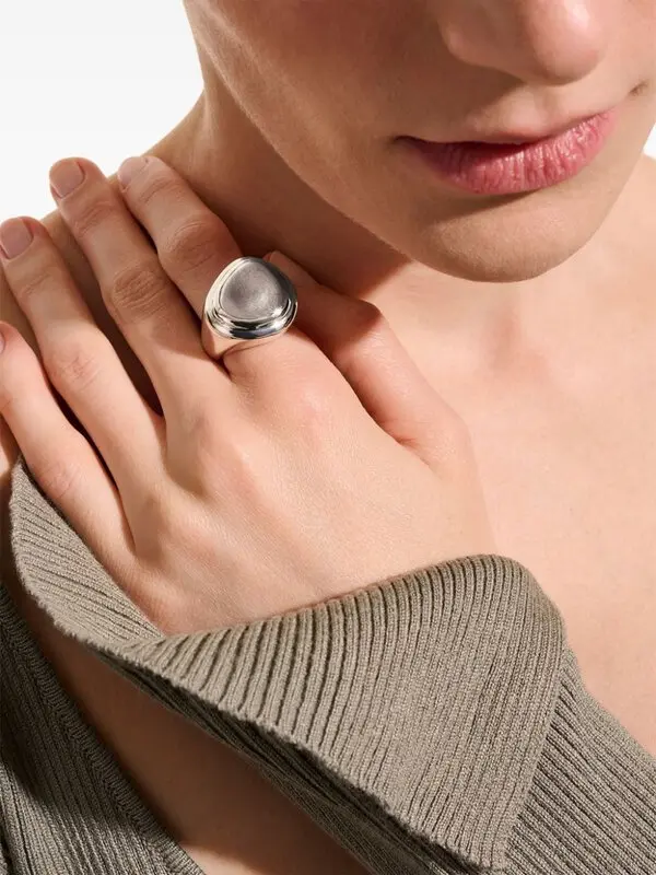 John Hardy Sterling Pebble Signet Ring