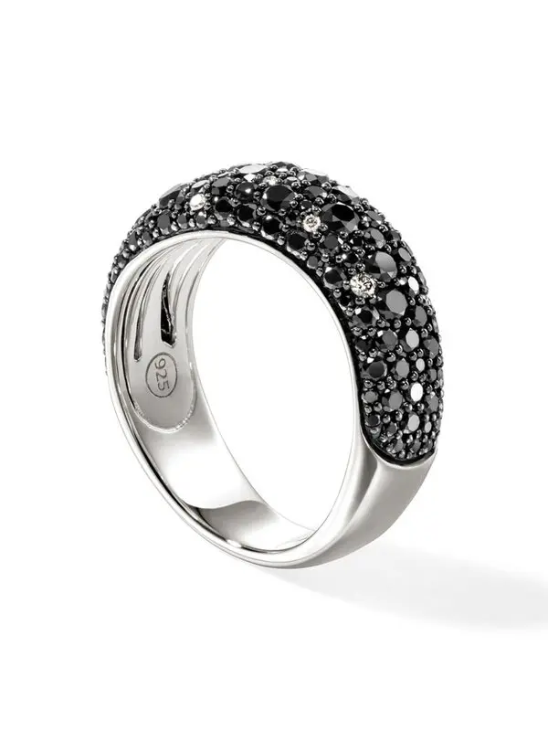John Hardy Sterling Diamond Ring - Silver
