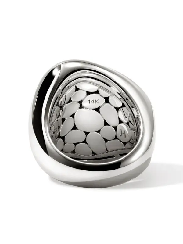John Hardy 14kt Yellow Gold Pebble Signet Ring