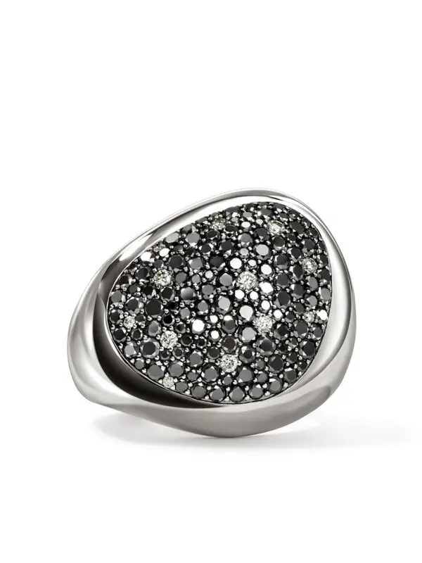 John Hardy Sterling Diamond Pebble Ring - Silver
