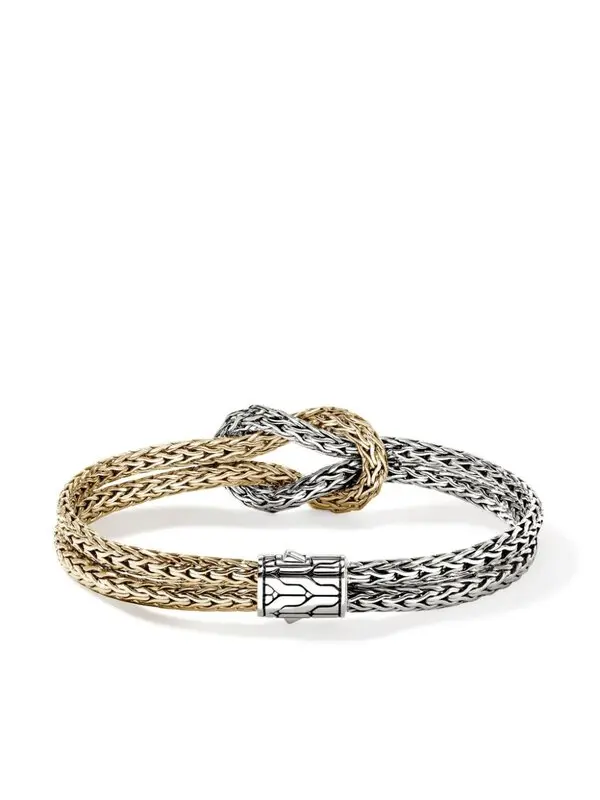 John Hardy 14kt Yellow Gold Love Knot Bracelet - Silver