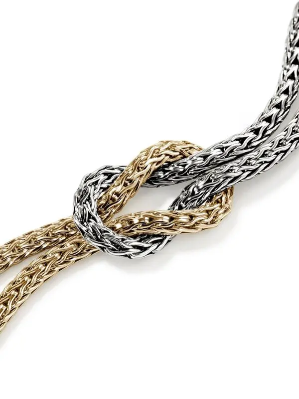 John Hardy 14kt Yellow Gold Love Knot Bracelet - Silver