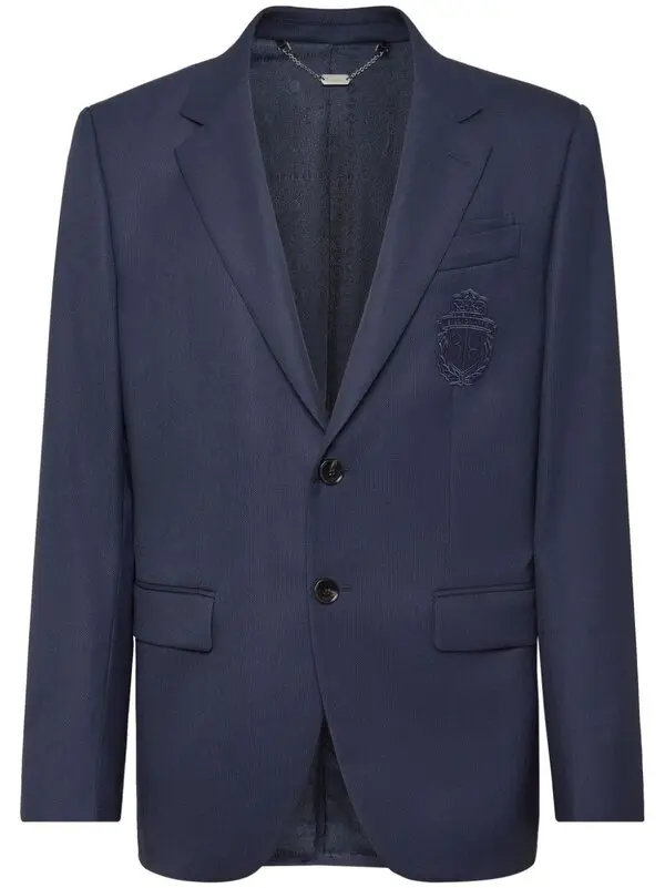 BILLIONAIRE Embroidered Logo Blazer