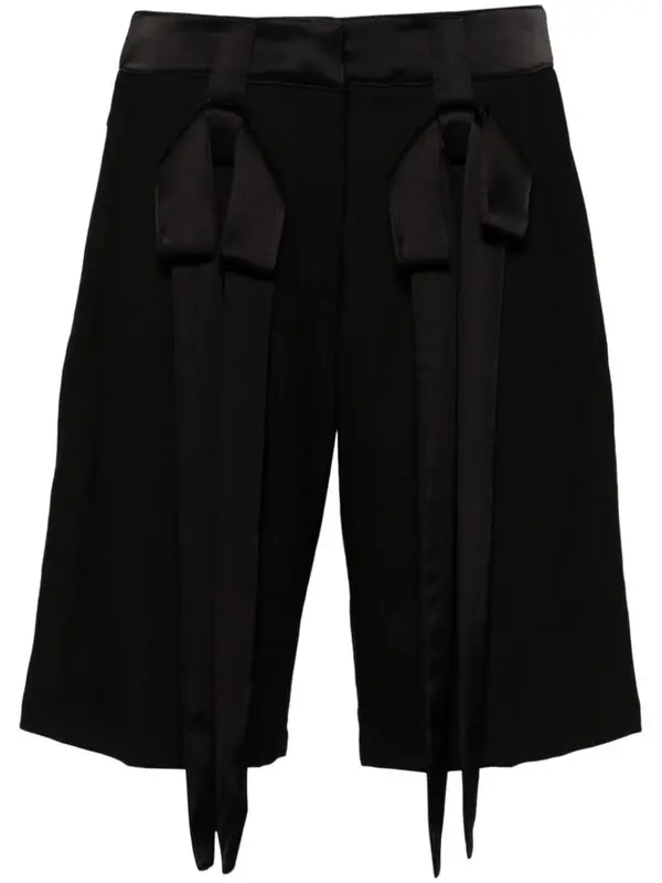 David Koma Bow-embellished Tailored Shorts