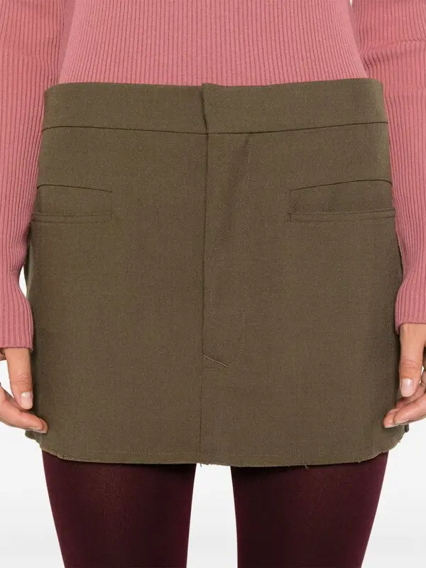 Rick Owens Cut-off Mini Skirt - Green