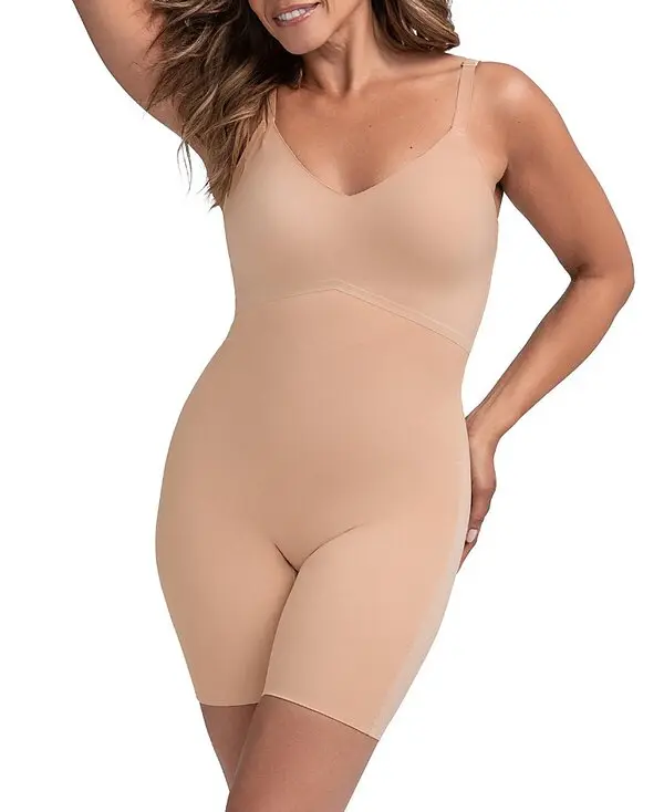 HONEYLOVE Mid-thigh Bodysuit - Sand