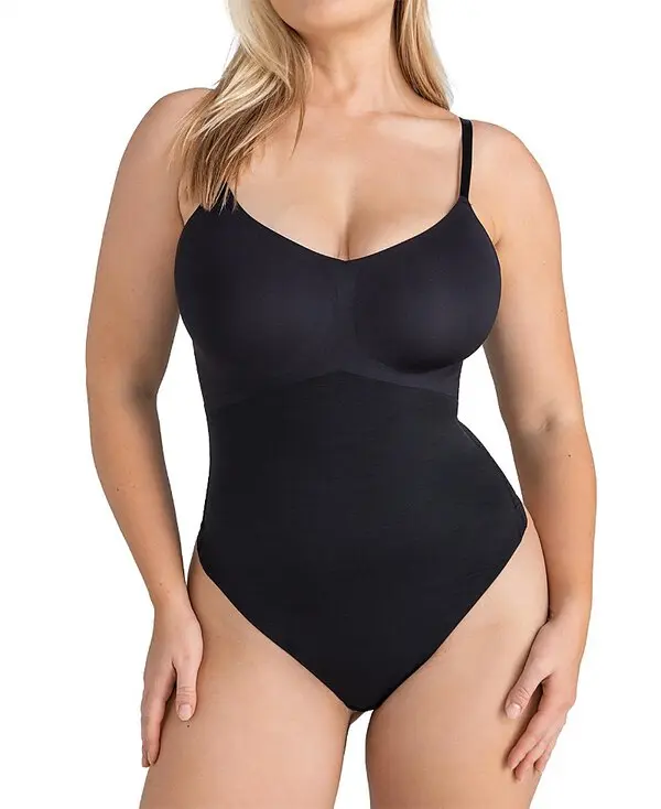 HONEYLOVE Cami Thong Bodysuit - Vamp