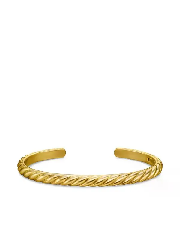 David Yurman 18kt Yellow Sculpted Cable Cuff Bracelet
