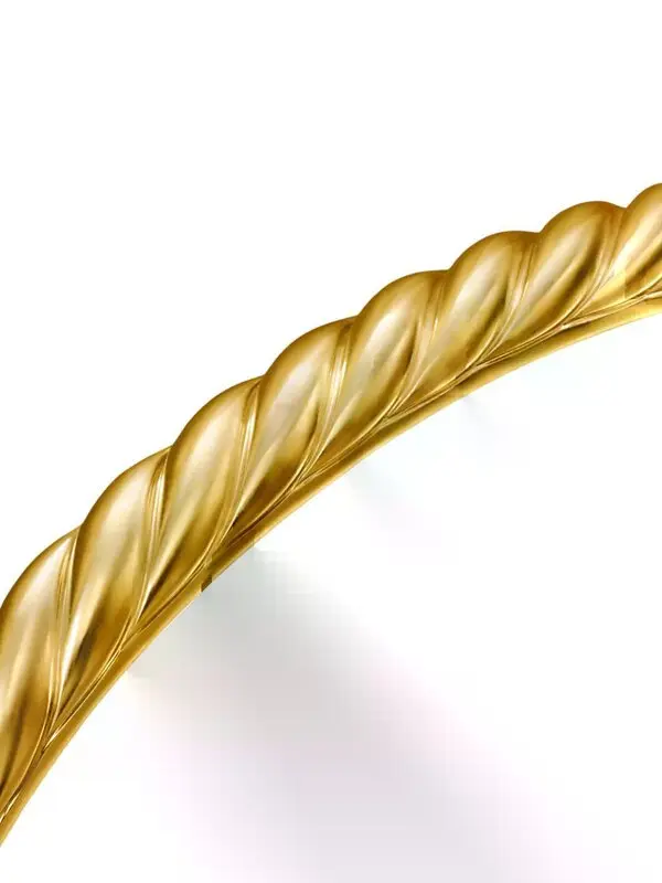David Yurman 18kt Yellow Sculpted Cable Cuff Bracelet