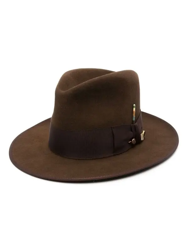 Nick Fouquet Matchstick-detail Fedora - Brown