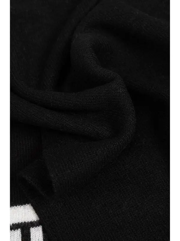 Moschino Intarsia Knit-logo Scarf