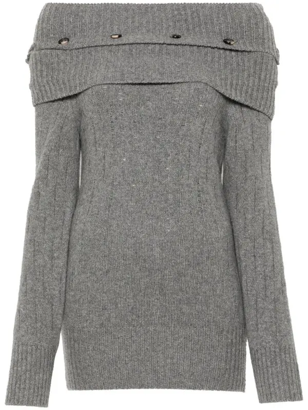 Rokh Multi-button Off-shoulder Top