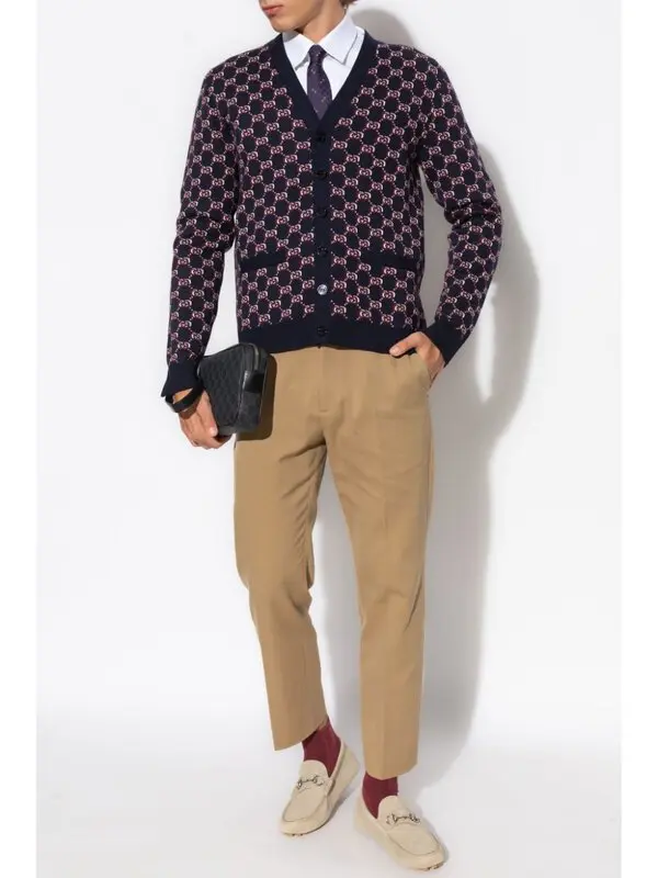 Gucci Monogram Wool Cardigan