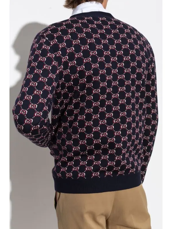 Gucci Monogram Wool Cardigan