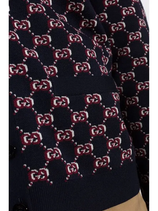Gucci Monogram Wool Cardigan
