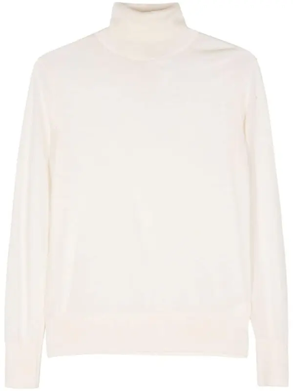 FORTE_FORTE Roll-neck Virgin-wool Jumper - White