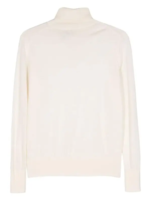 FORTE_FORTE Roll-neck Virgin-wool Jumper - White