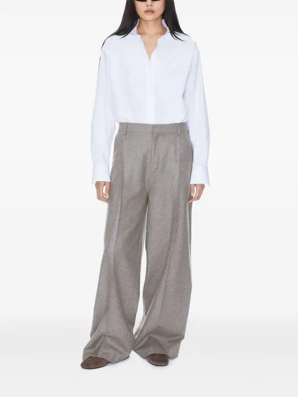 Filippa K Pleated Wide-leg Trousers - Grey