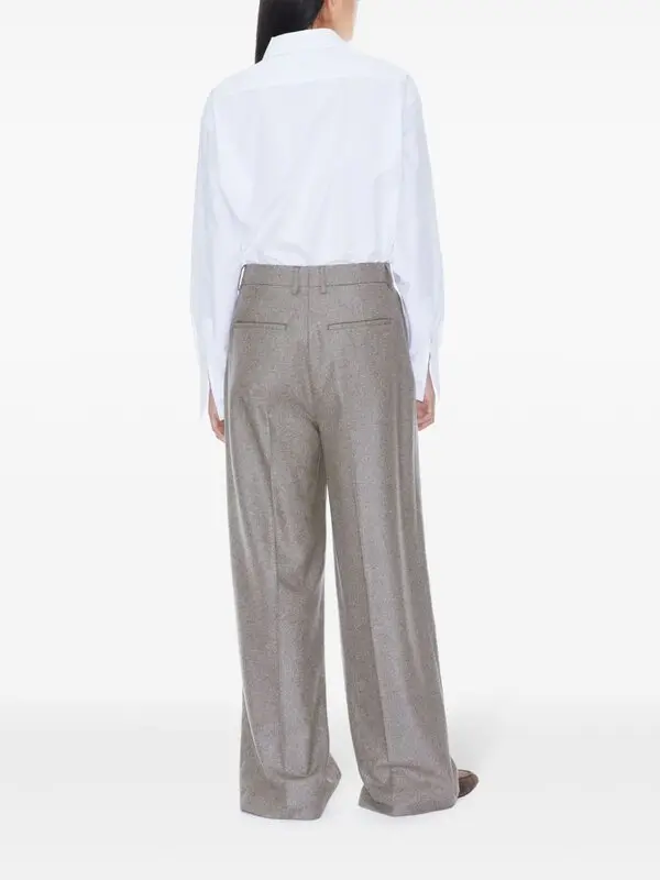 Filippa K Pleated Wide-leg Trousers - Grey