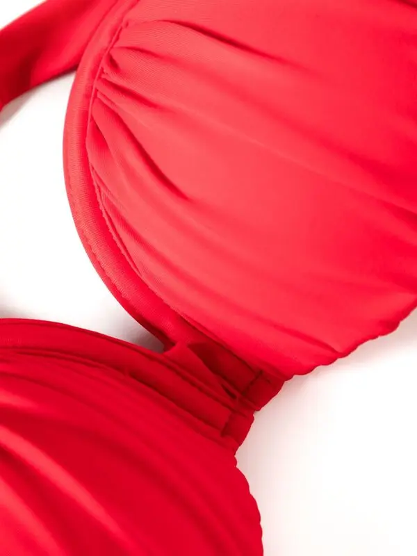 NOIRE SWIMWEAR Ruched Bikini Set - Red