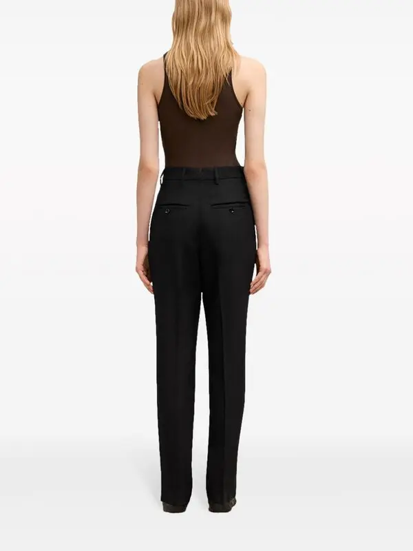 AMI Paris High-waisted Tailored Trousers - Black