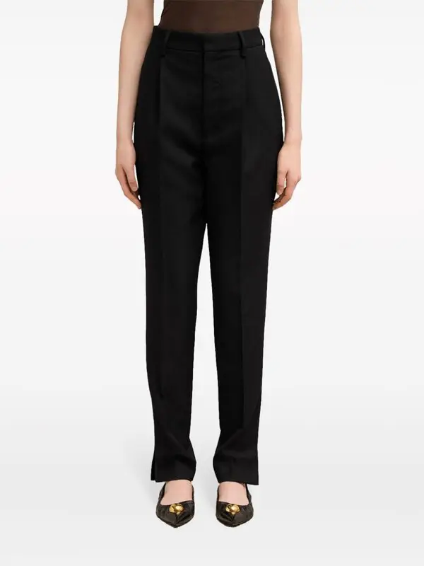 AMI Paris High-waisted Tailored Trousers - Black