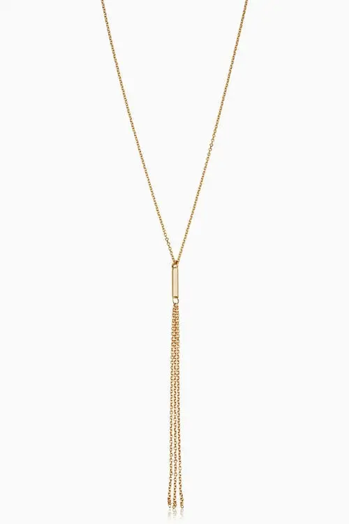 ORADINA 14k Vicenza Drop Necklace - Yellow Gold