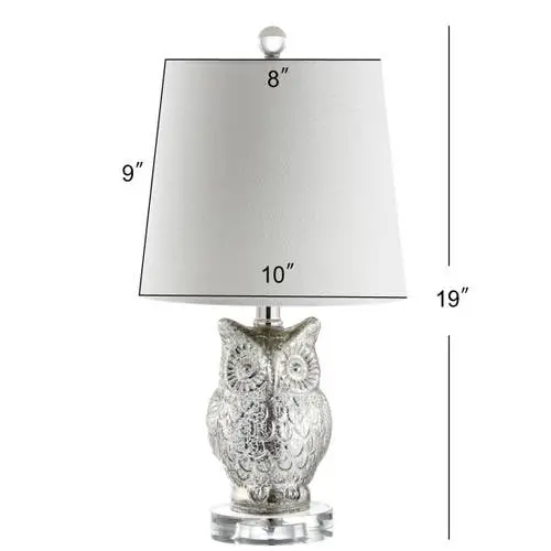 JONATHAN Y Night Glass/crystal Led Table Lamp